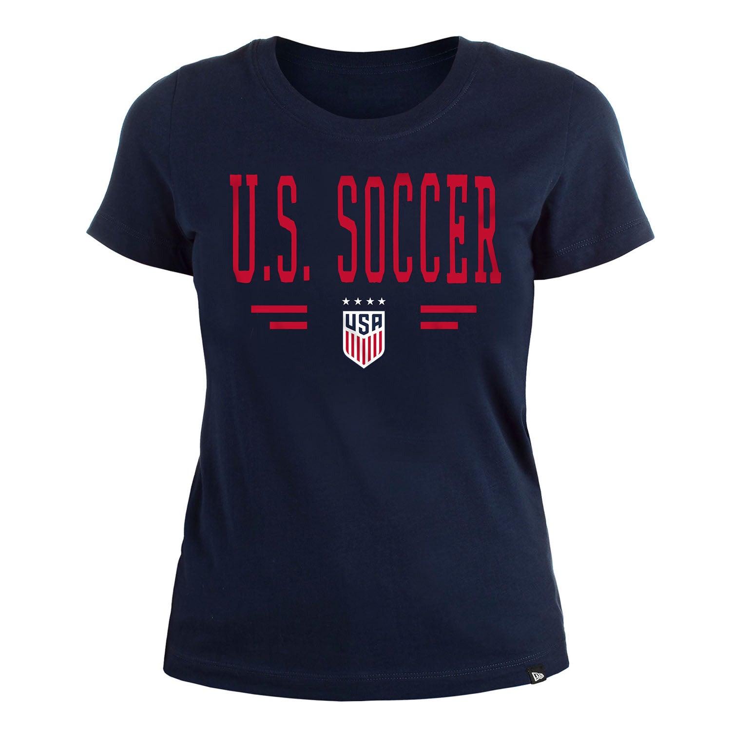 Women's New Era USWNT Brushed Cotton Navy Tee - Official U.S. Soccer Store